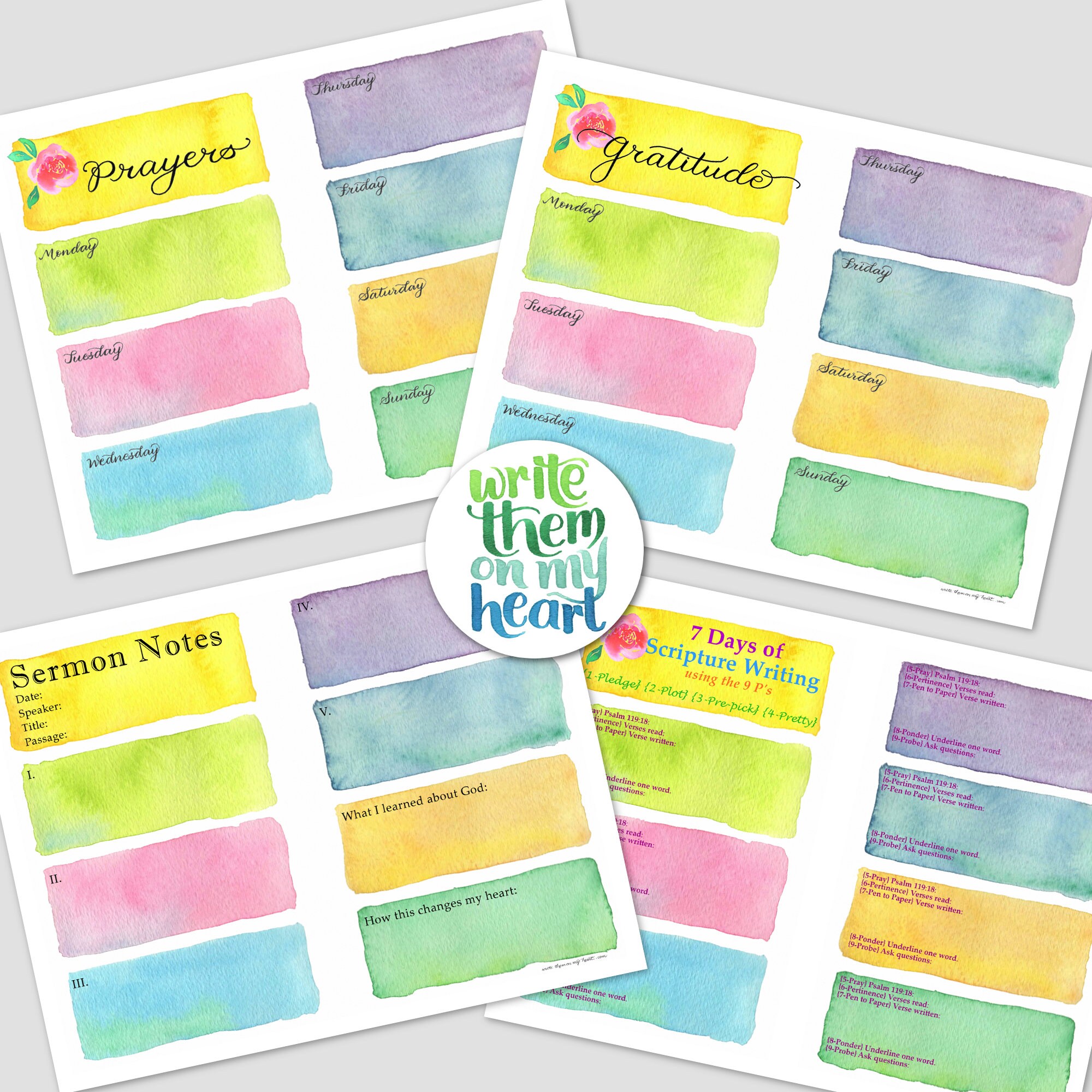 Christian Planner Printable Faith Weekly Planner Undated | Etsy