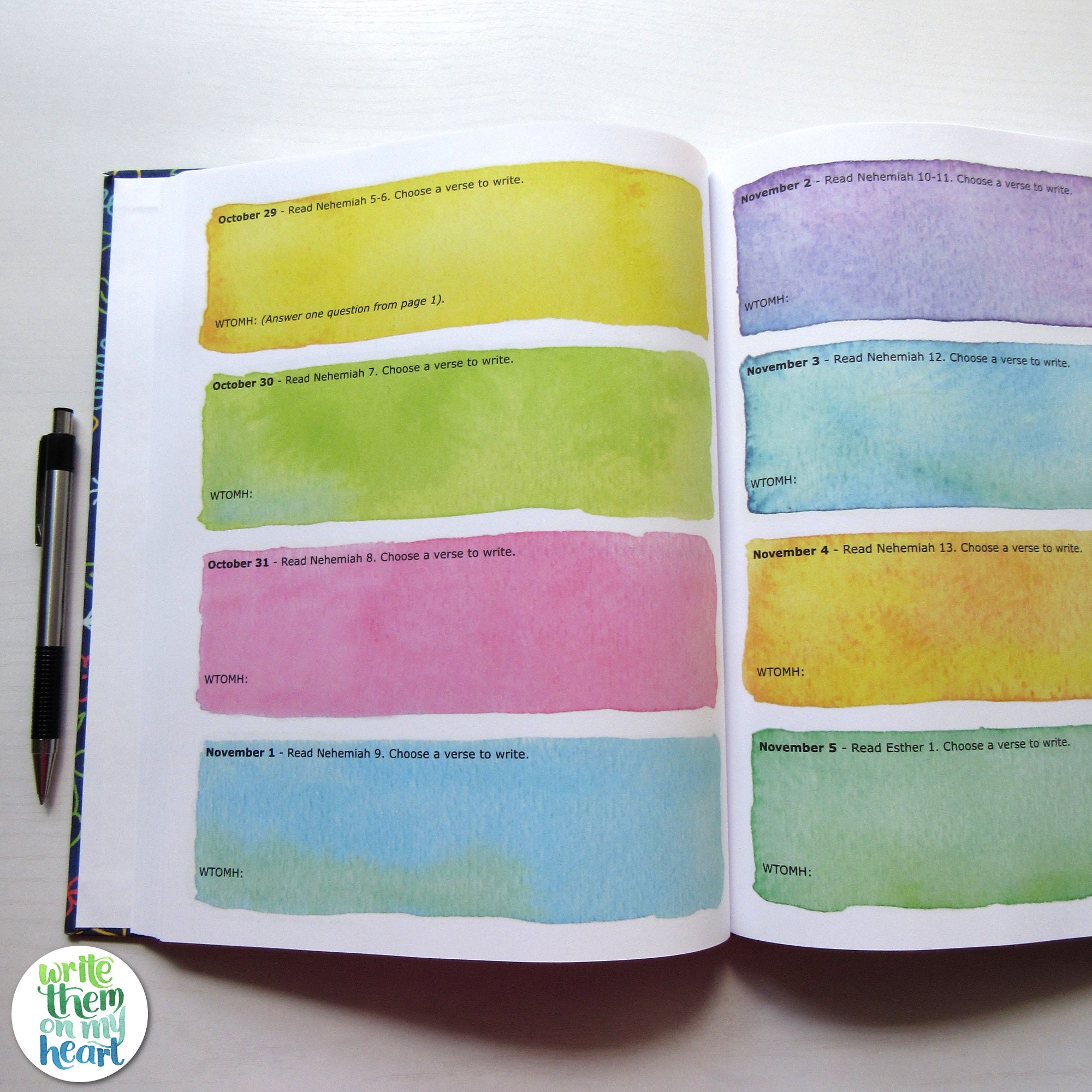Scripture Writing Journal Daily Bible Reading Plan Two Year Bible ...