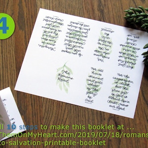 Romans Road to Salvation Printable PDF and DIY Folded Mini Booklet or ...