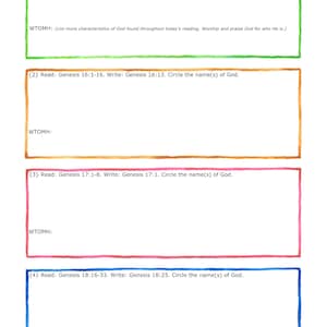 365 Names of God PDF Scripture Writing Printable Worksheets, Names of ...