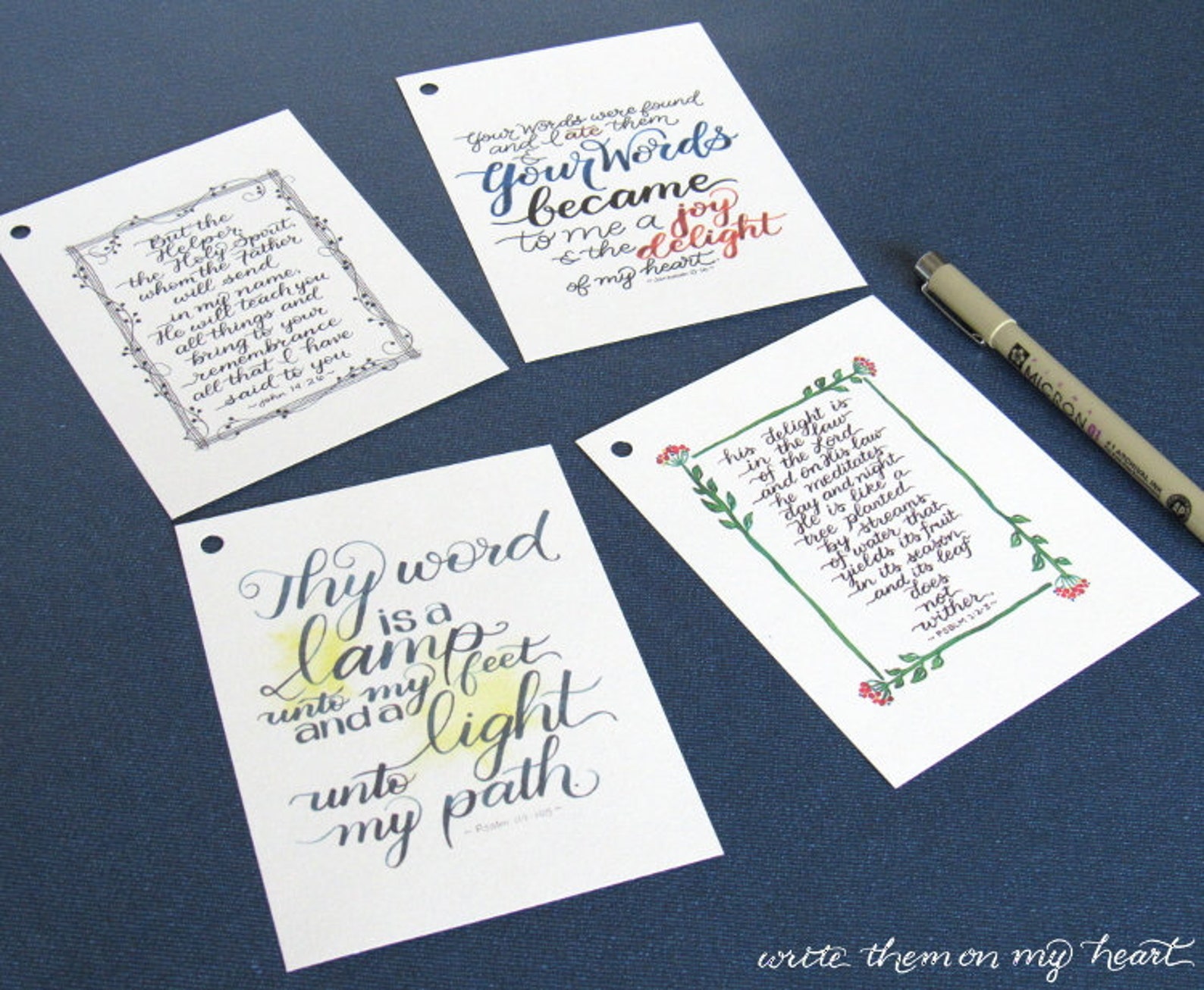 The Word Scripture Memory Verse Cards AND Wall Art Printables | Etsy