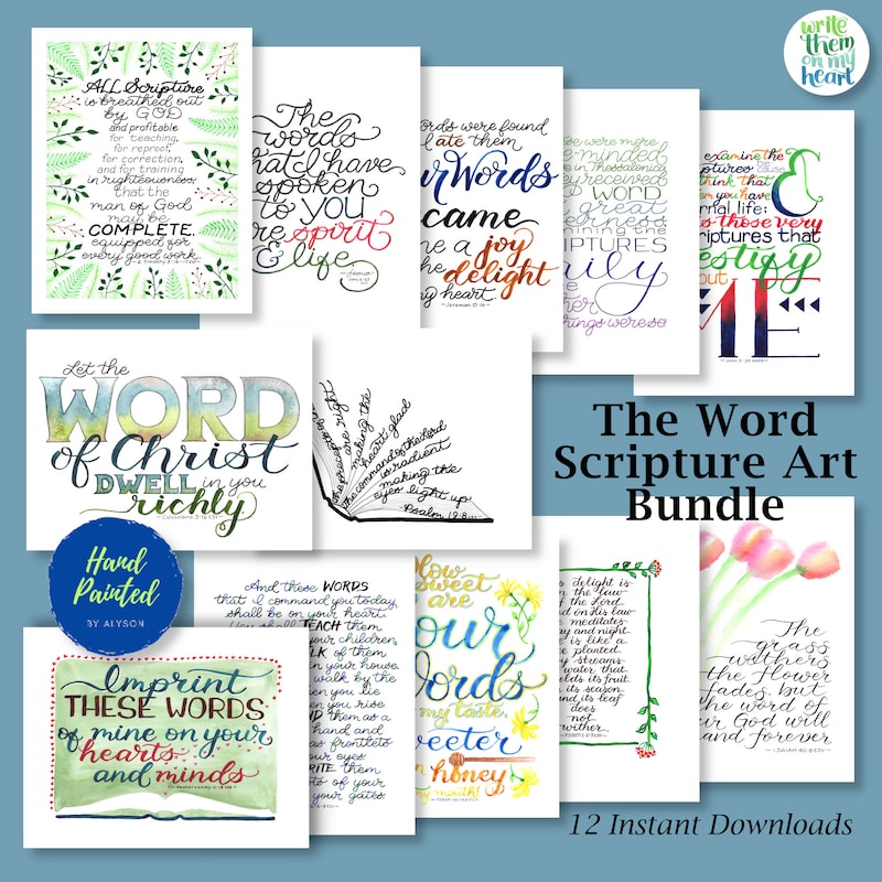 Scripture Word Art - Etsy