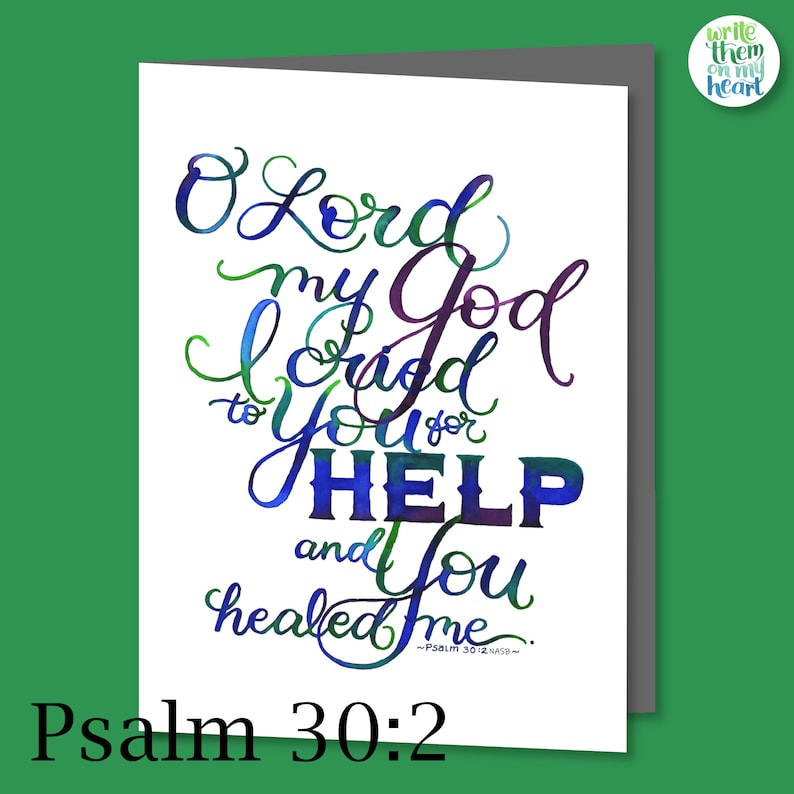 Get Well Scripture Cards, 6 Printable Bible Verse Get Well Cards, 5x7 ...