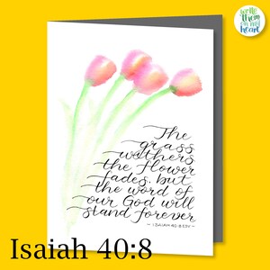 Summer Scripture Art Card Printable Summer Bible Verse Greeting Card ...