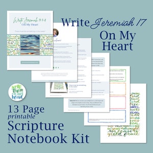 Jeremiah 17:7-8, Bible Study Guide, Scripture Notebook Inserts ...
