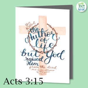 Scripture Easter Cards, 6 Printable Bible Verse Easter Cards, 5x7 Bible ...