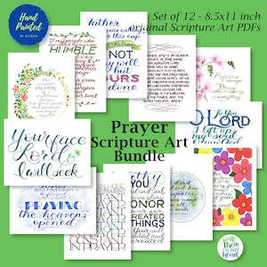 Bible Verse Art Printable Watercolor Scripture Art, Hand-lettered Bible ...