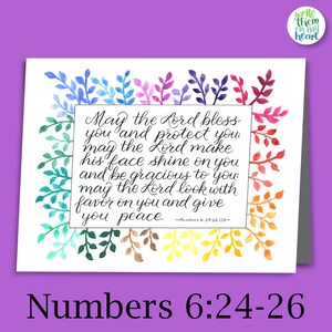 Blessing Scripture Cards Printable Bible Verse Blessing Card Bible ...