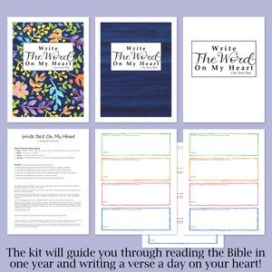 Bible in A Year Guide Printable Bible Study Notebook Pages, One Year ...