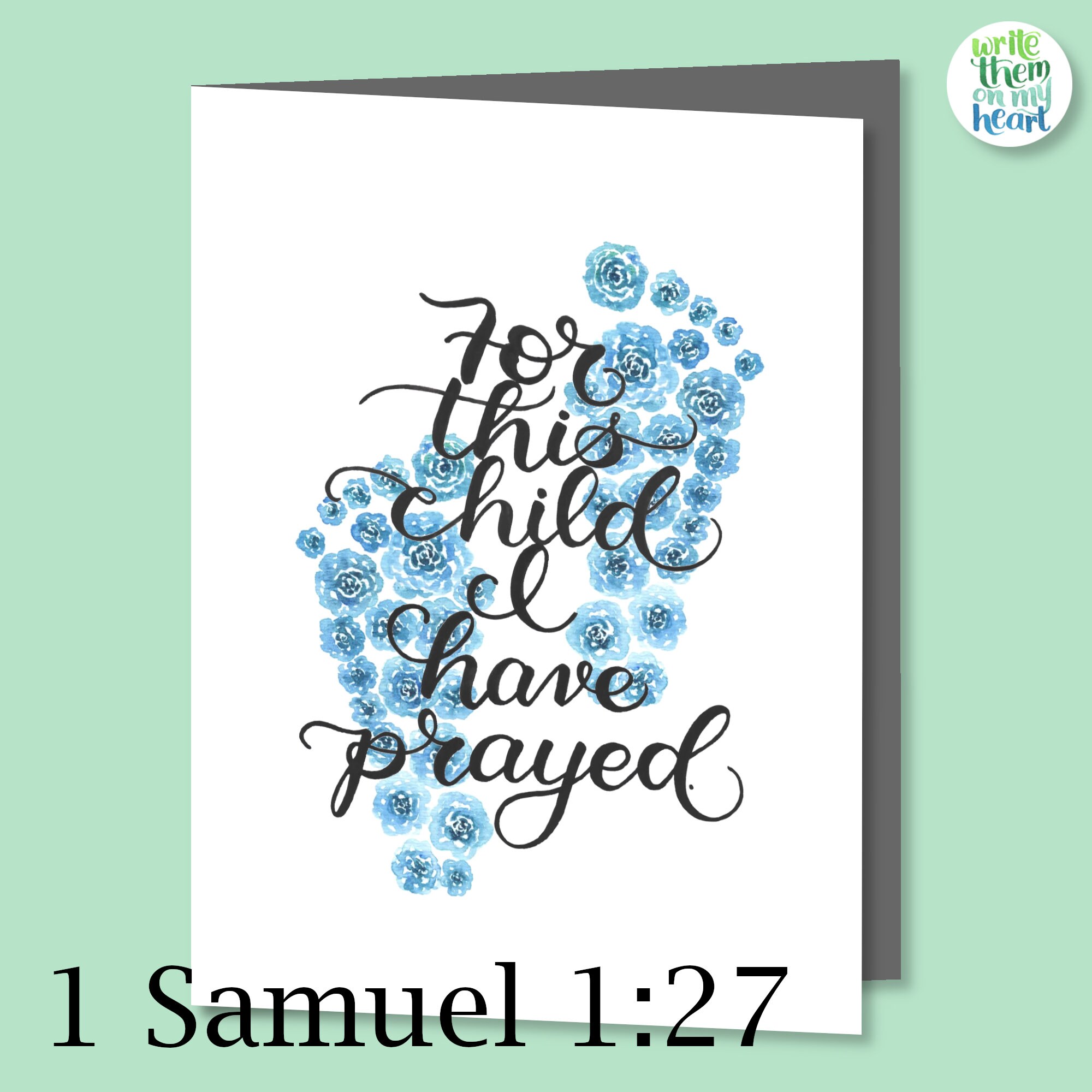 Baby Shower Card Printable Scripture Baby Card Baby Shower Thank You ...
