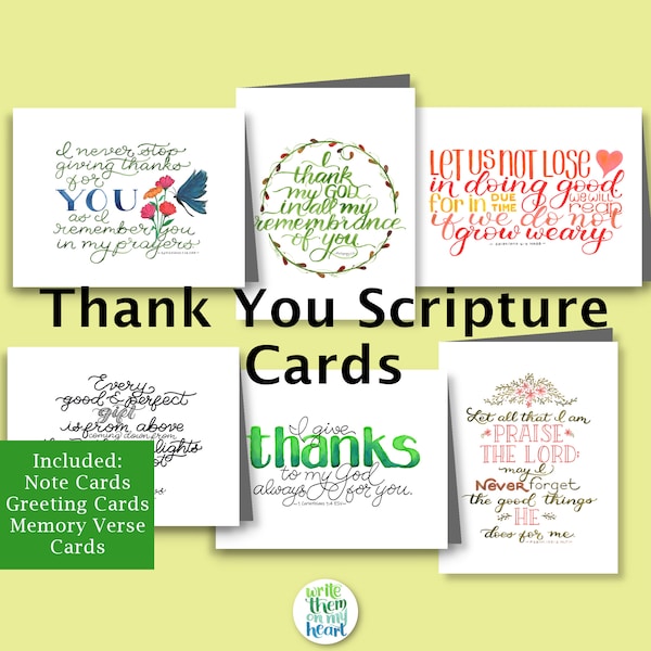 Christian Thank You Card - Etsy