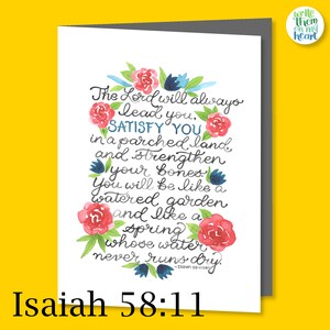 Summer Scripture Art Card Printable Summer Bible Verse Greeting Card ...