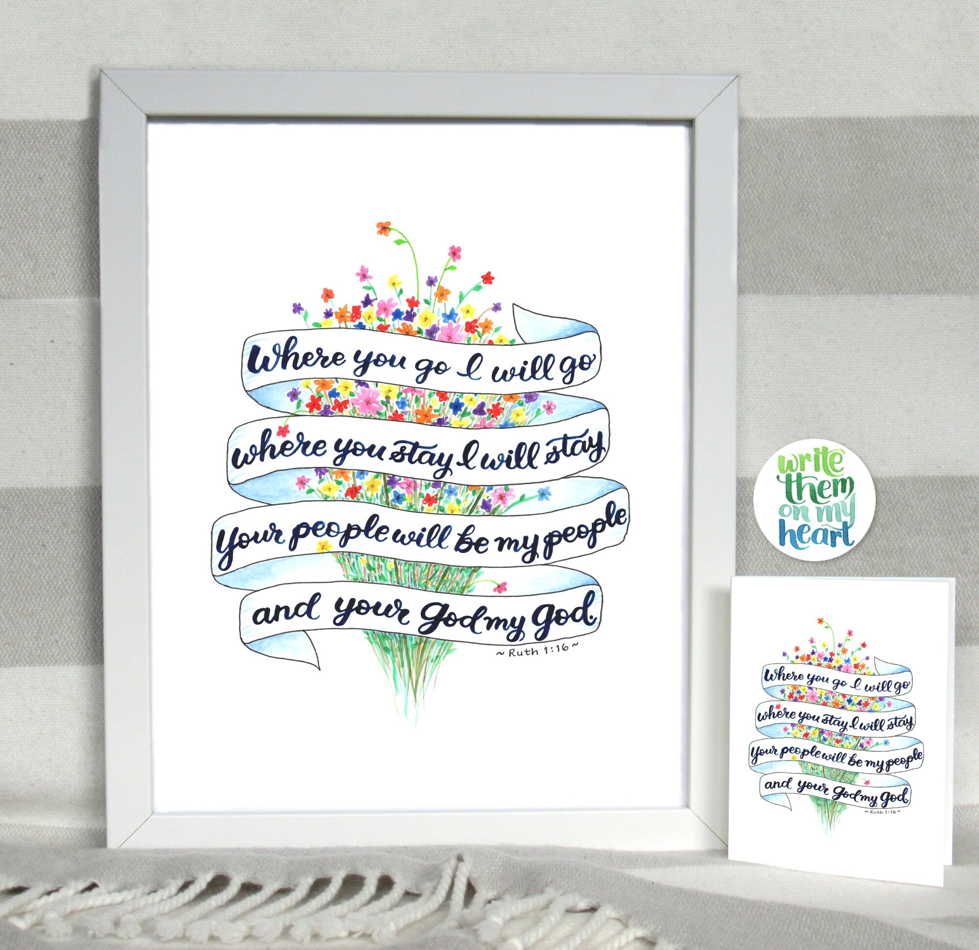 Prints Home & Living Calligraphy Print It is Well With My Soul Art ...