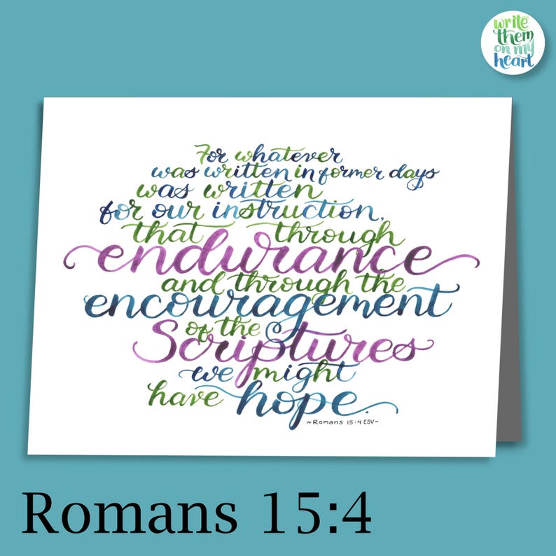 Hope Bible Verse Greeting Card Printable Hope Scripture Art Card ...