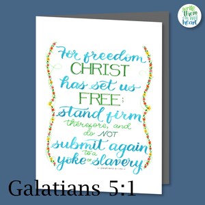 Freedom Scripture Cards Printable Bible Verse July 4th Scripture Art ...