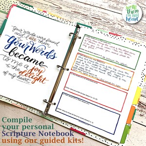 Scripture Art Bundle Printable Hand Lettered Bible Verse Print Set ...