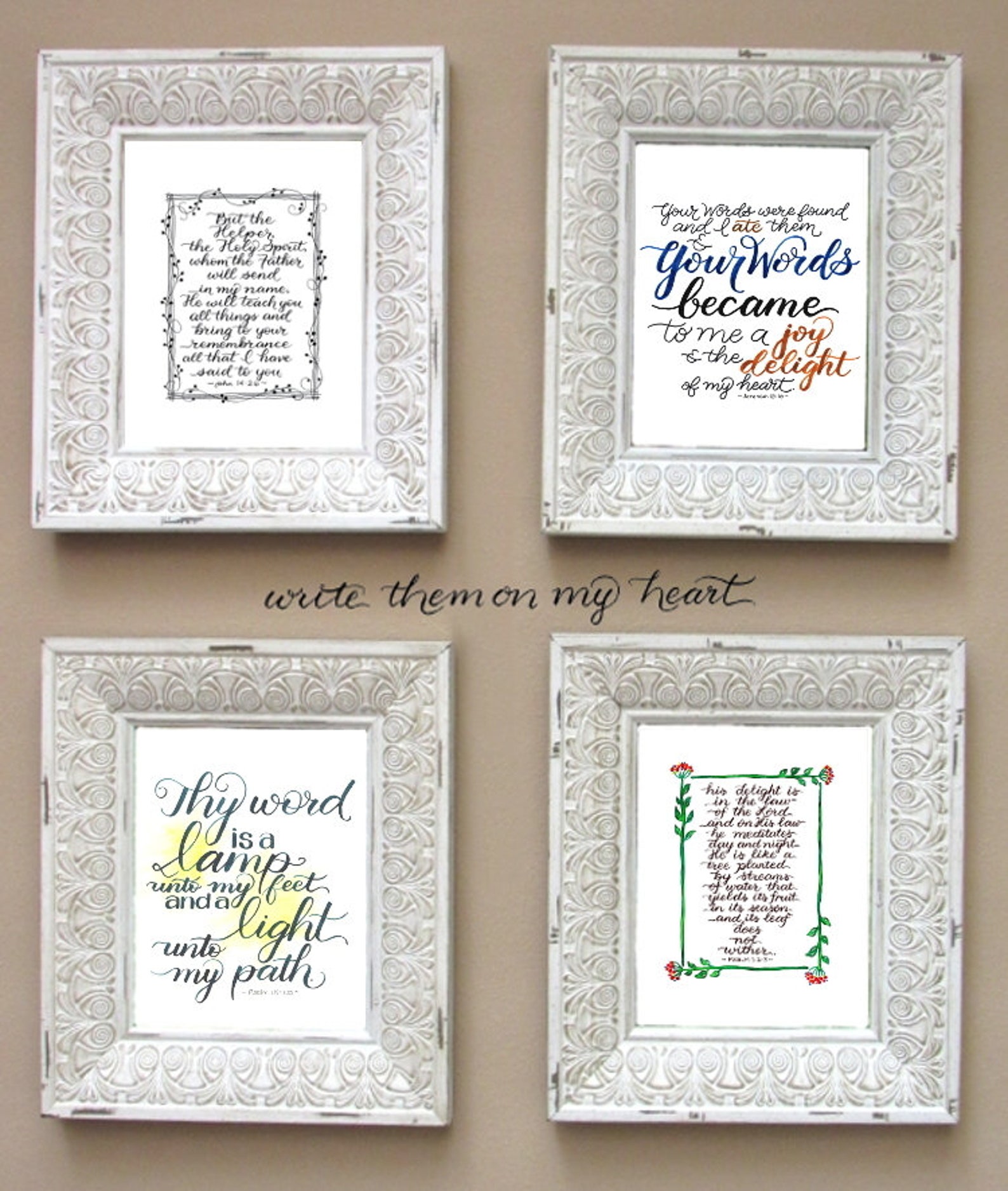 The Word Scripture Memory Verse Cards AND Wall Art Printables | Etsy