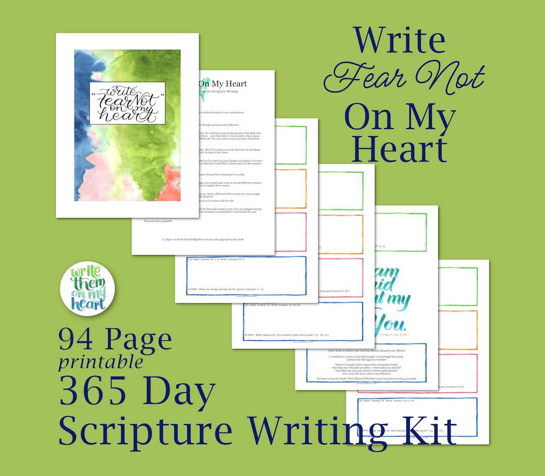 365 Fear Not Bible Verses PDF, Scripture Writing Printable Journal, A ...