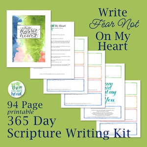 365 Fear Not Bible Verses PDF, Scripture Writing Printable Journal, A ...