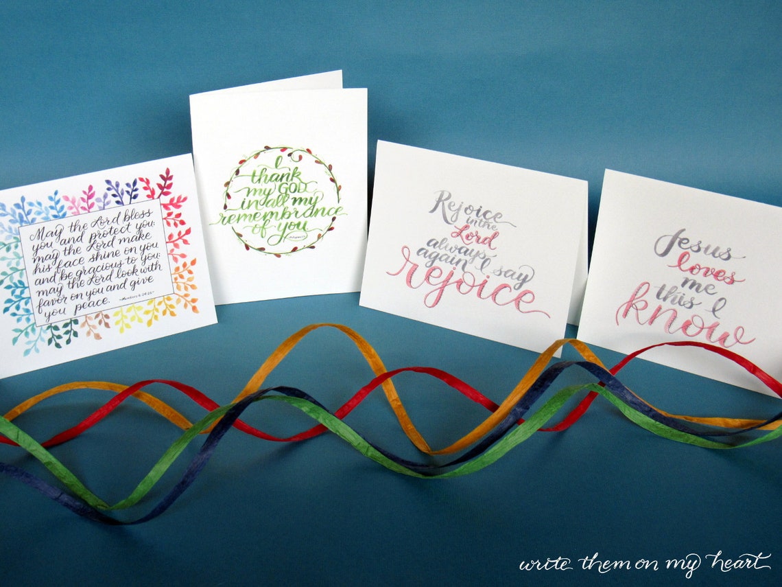Printable Scripture Birthday Card Set 17 Bible Verse Cards - Etsy