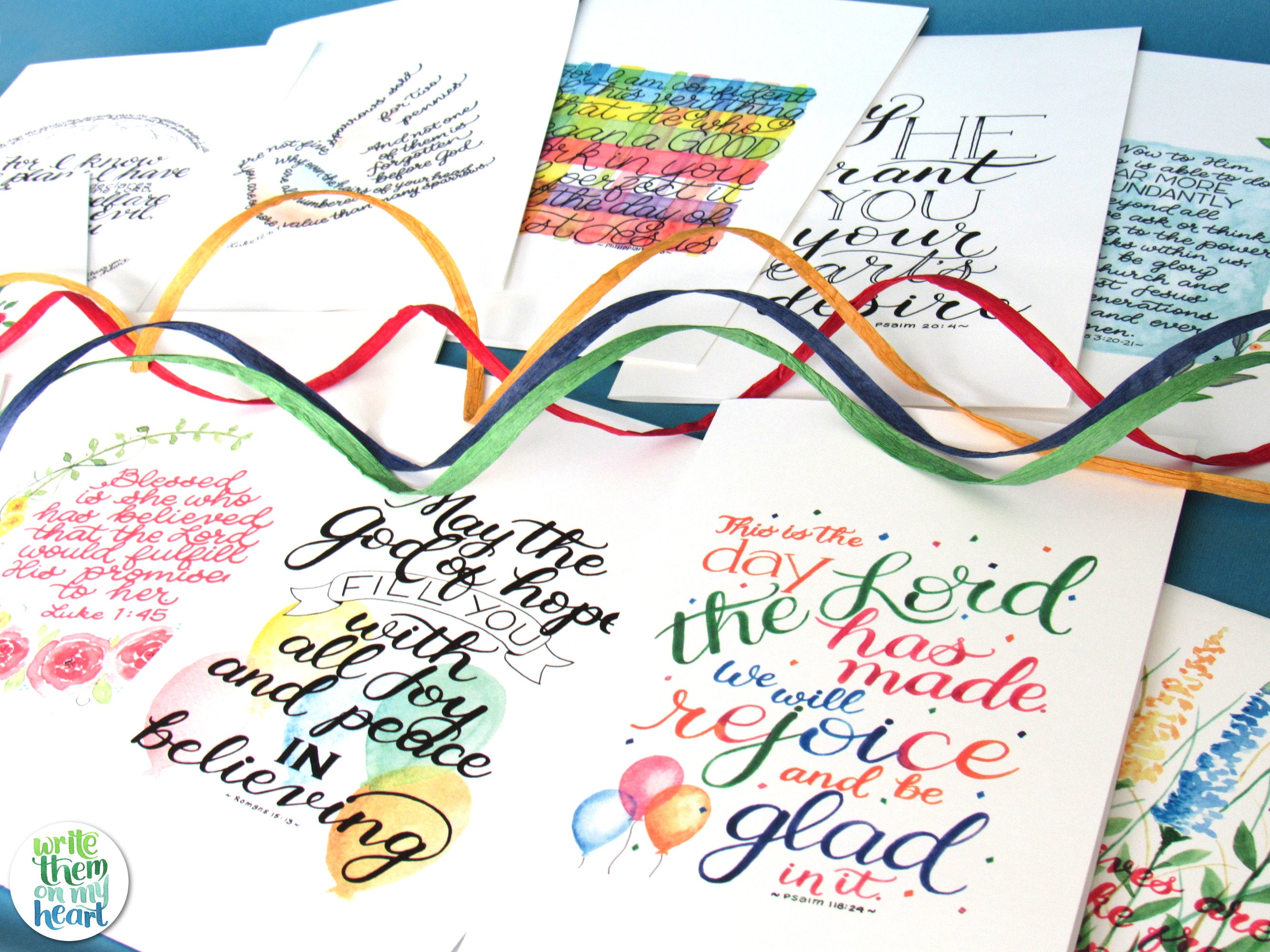 Printable Scripture Birthday Card Set 17 Bible Verse Cards - Etsy