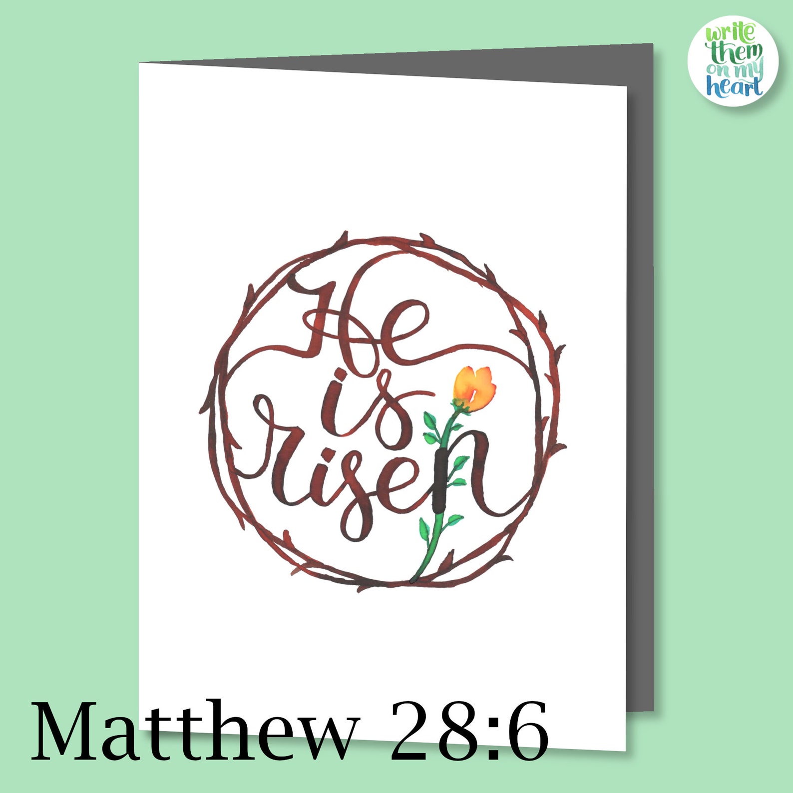 Scripture Easter Cards, 6 Printable Bible Verse Easter Cards, 5x7 Bible ...