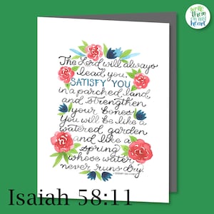 Get Well Scripture Cards, 6 Printable Bible Verse Get Well Cards, 5x7 ...