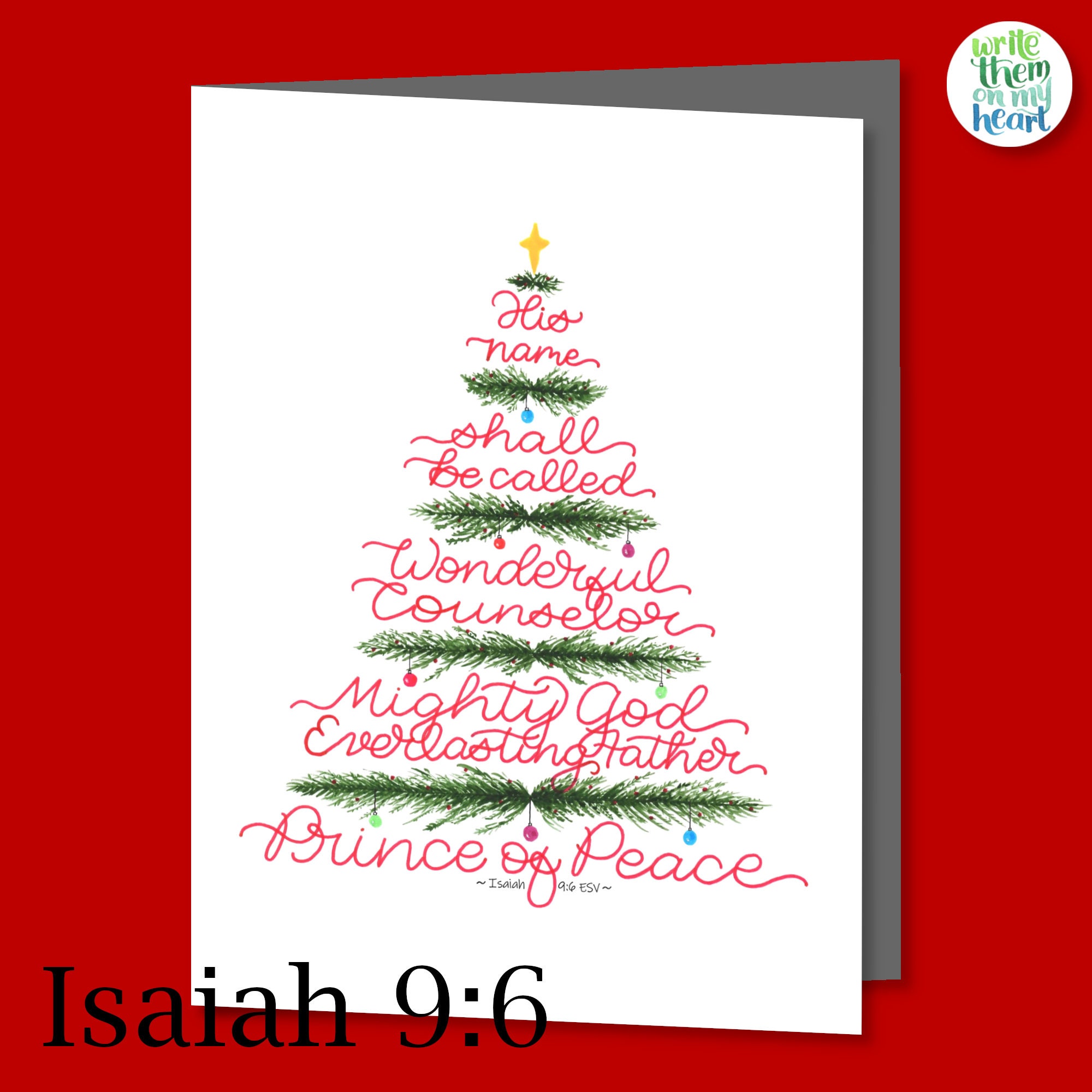Christmas Card Printable Bible Verse Nativity Scripture Art Wreath ...