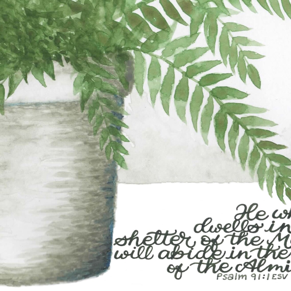 Psalm 91:1 Scripture Art Printable Bible Verse Wall Art - Etsy