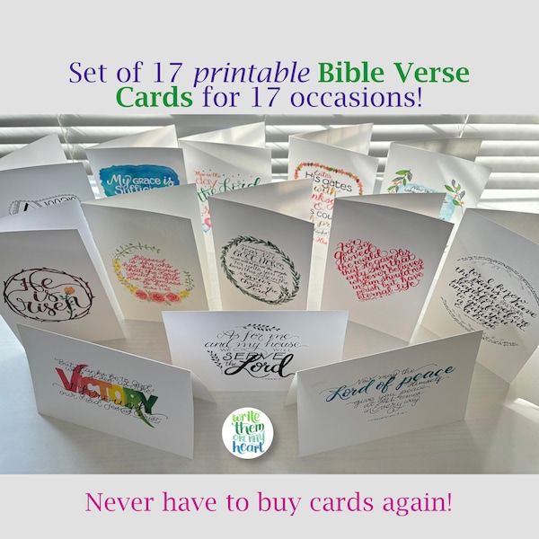 Printable Scripture Greeting Cards - Etsy