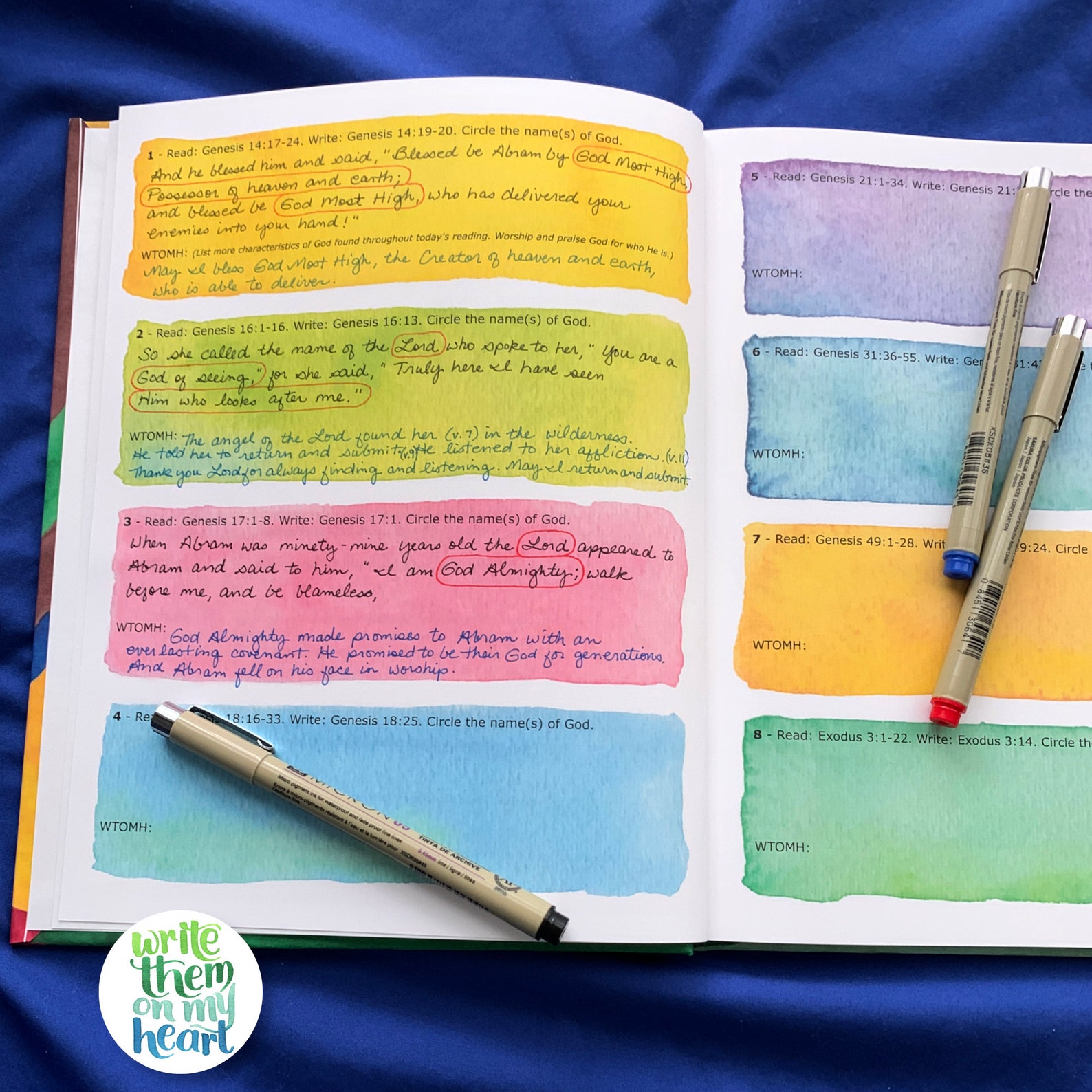 365 Names of God Journal Bible Study Names of God Bible Verses, Write a ...
