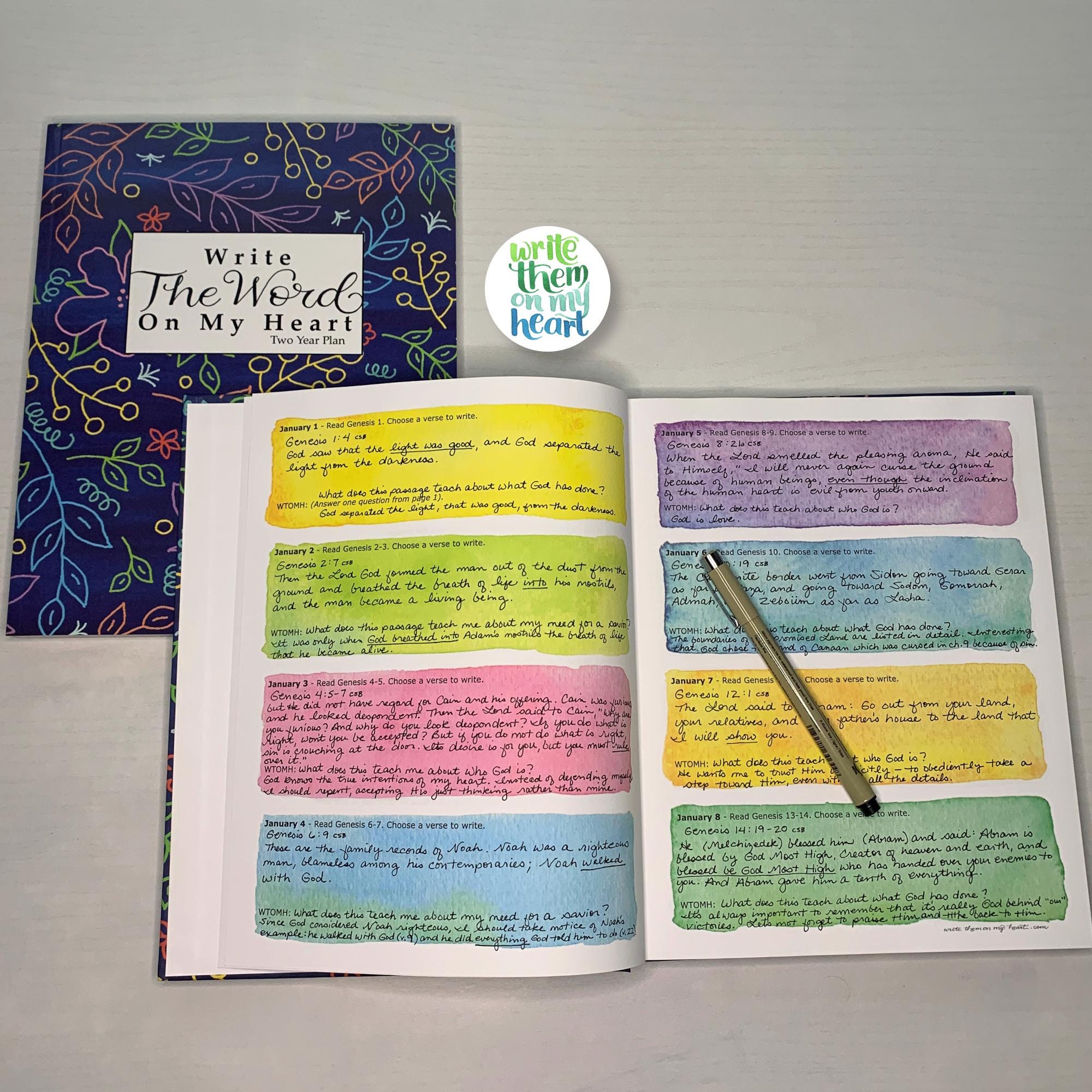 Scripture Writing Journal Daily Bible Reading Plan Two Year Bible ...