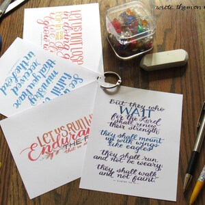 Finish Well Scripture Memory Verse Card Set Bible Note Card Hebrews 12 ...