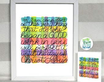 Philippians 1 6 Art - Etsy