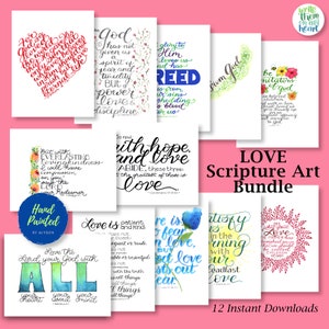 Bible Verse About Love Scripture Artwork Printable Faith Hope Love ...