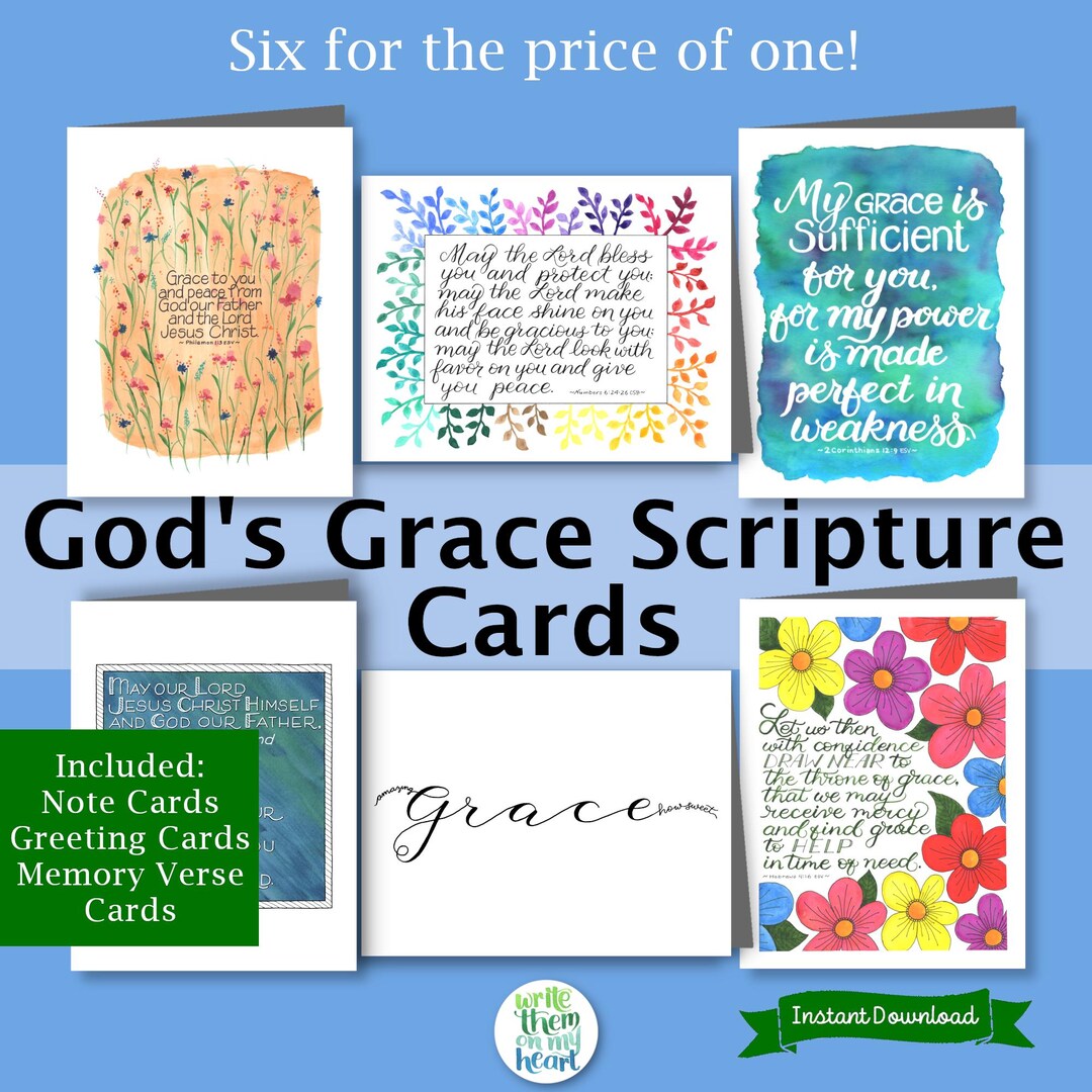 Bible Verse Cards Digital Scripture Card Set God Cards Christian ...