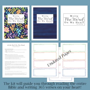 365 Day Bible Reading Plan Undated, Write A Verse A Day Printable ...