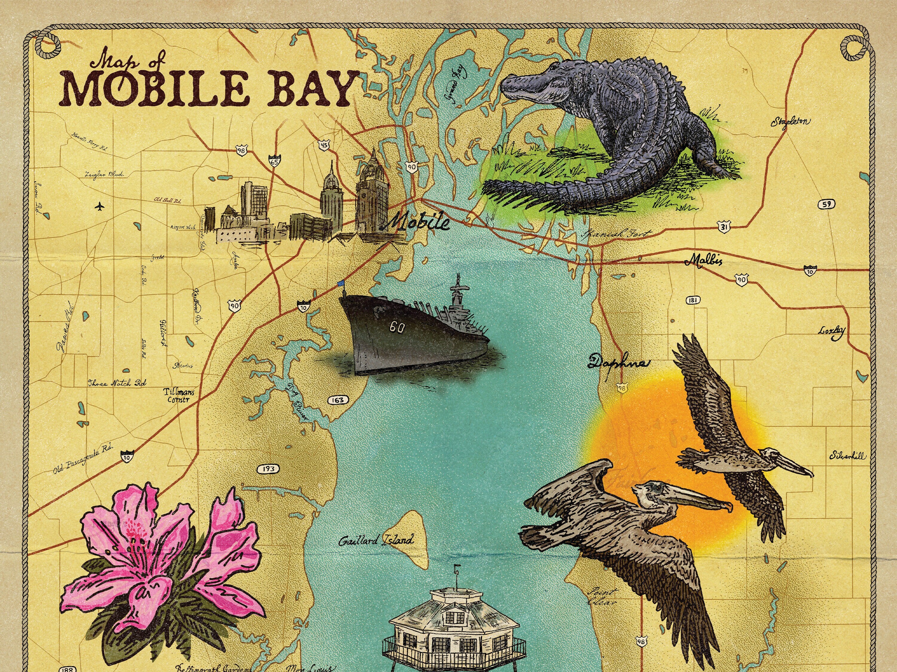Mobile Bay Map