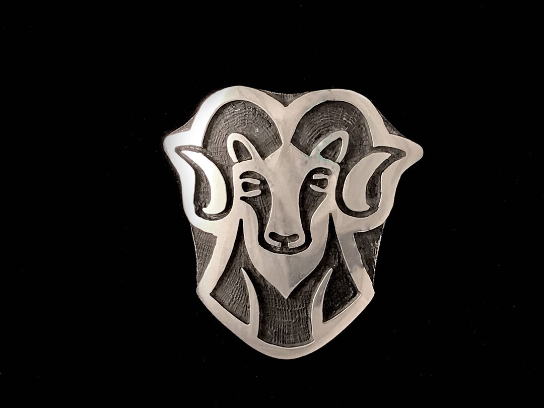 Hopi Overlay Pin of a Bighorn Sheep by Anderson Koinva Made With ...