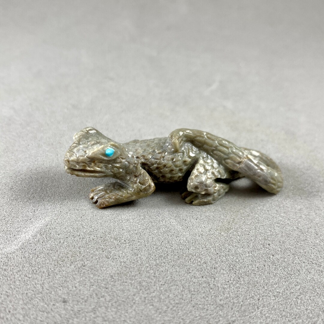 Zuni Lizard Fetish, Native American Handmade by Zuni Artist Bernie ...