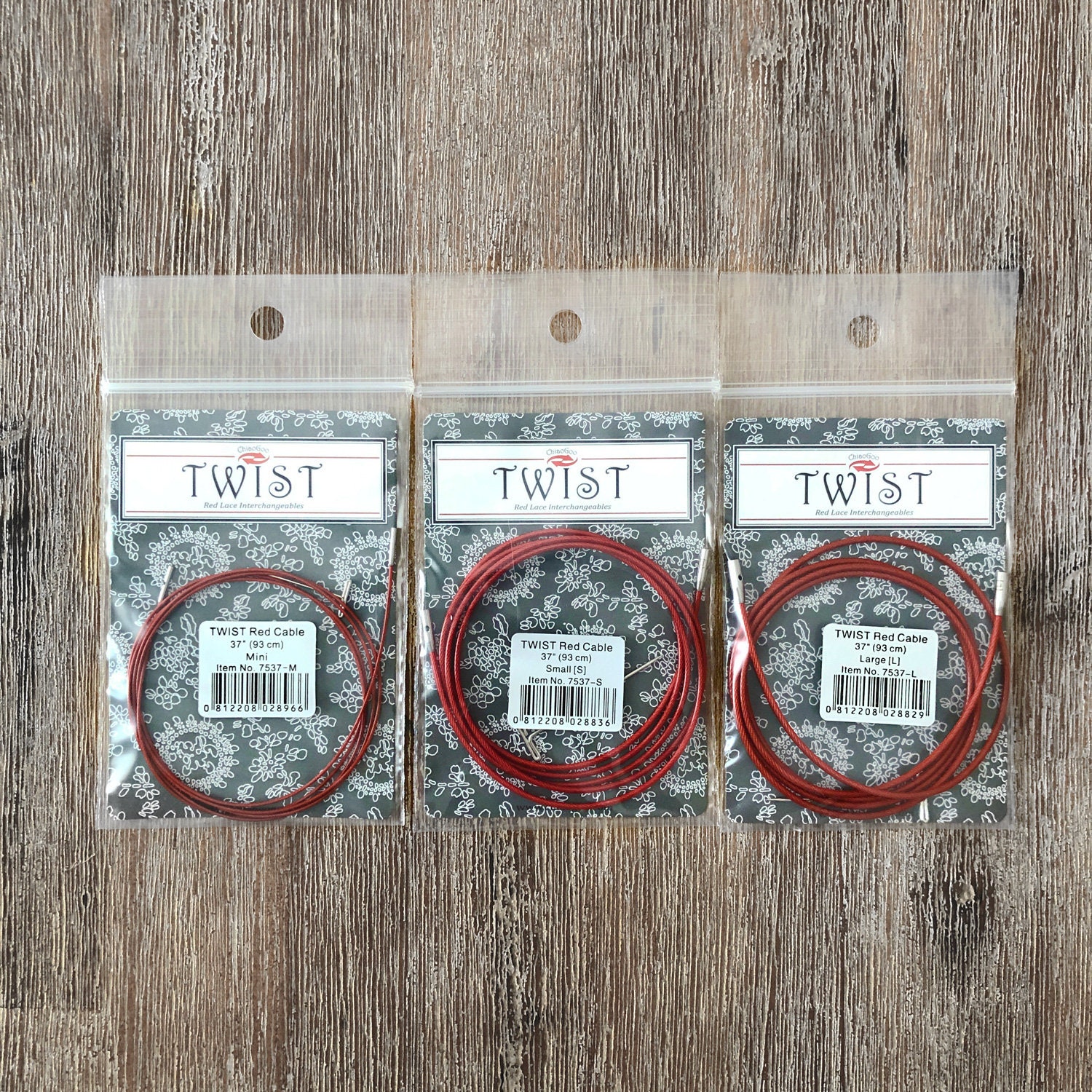 Twist Red Lace Cables Mini Small and Large Chiaogoo | Etsy