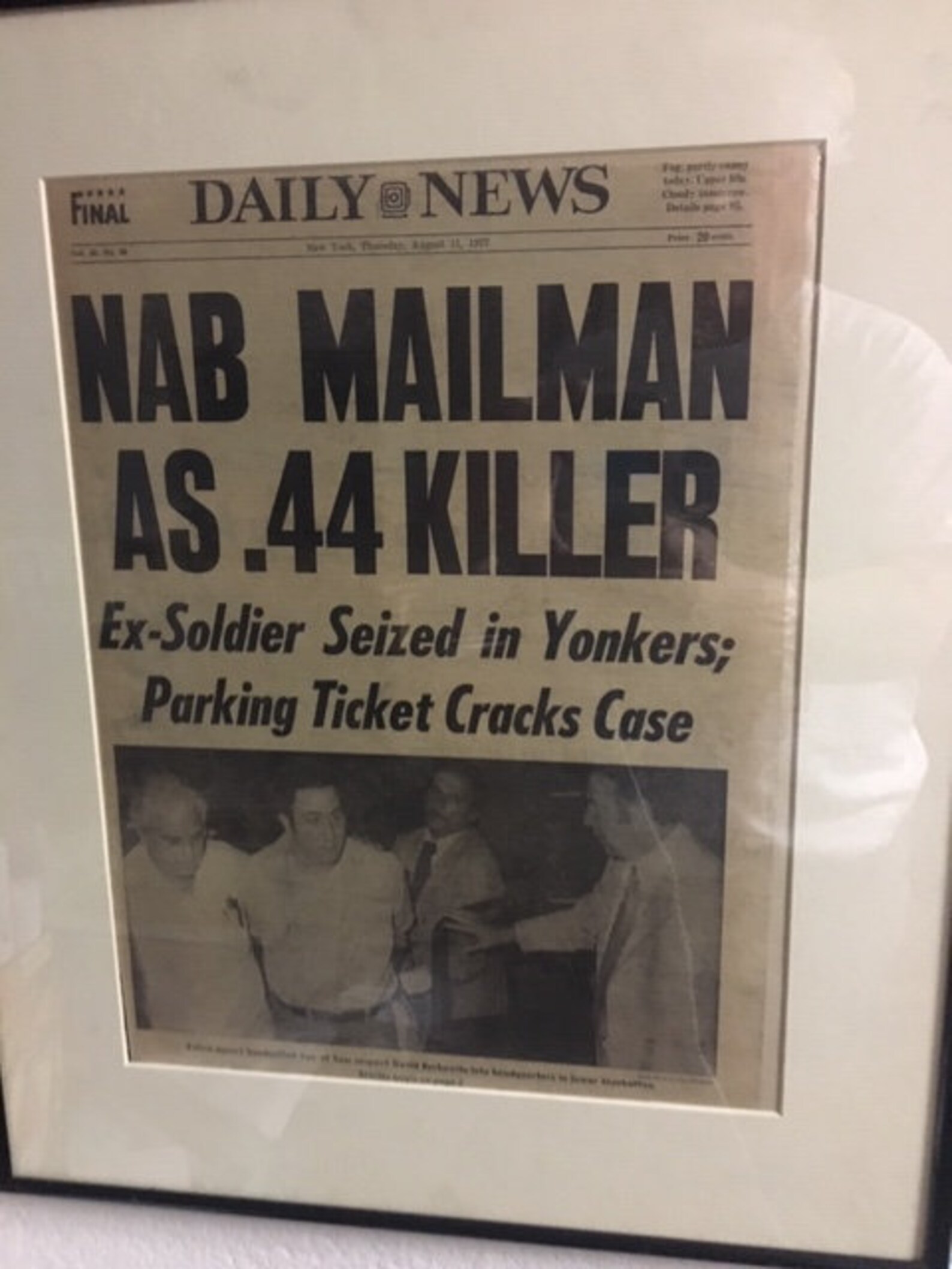 SON of Sam .44 Caliber KILLER David Berkowitz Mailman 1977 NY Daily ...