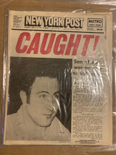 Son of Sam Killer CAPTURED 1977 Berkowitz Mailman NEW YORK Original ...