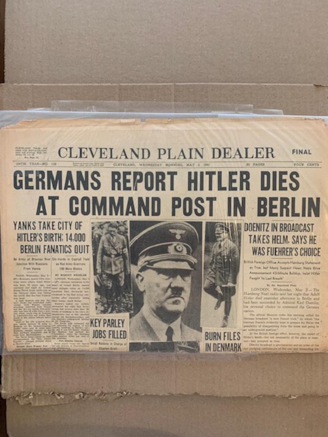HITLER Dead 1945 WWII Complete Newspaper - Etsy