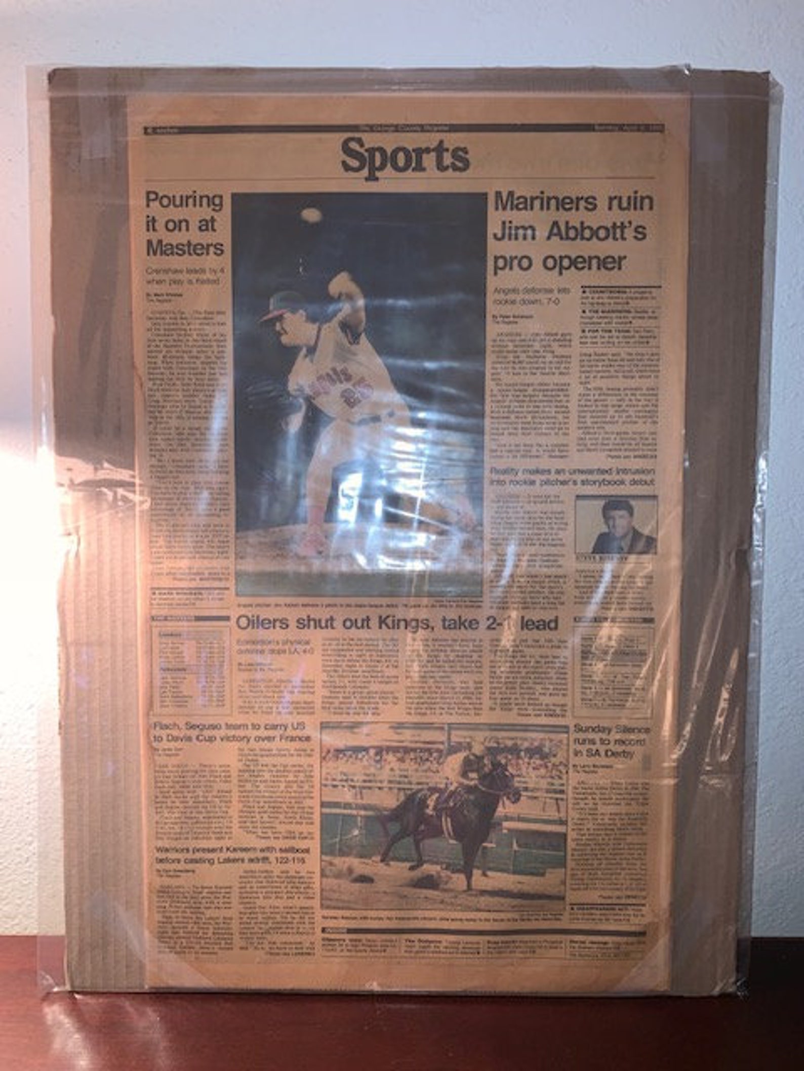 1989 Only ONE Arm Pitcher JIM ABBOT California Angels Rookie - Etsy