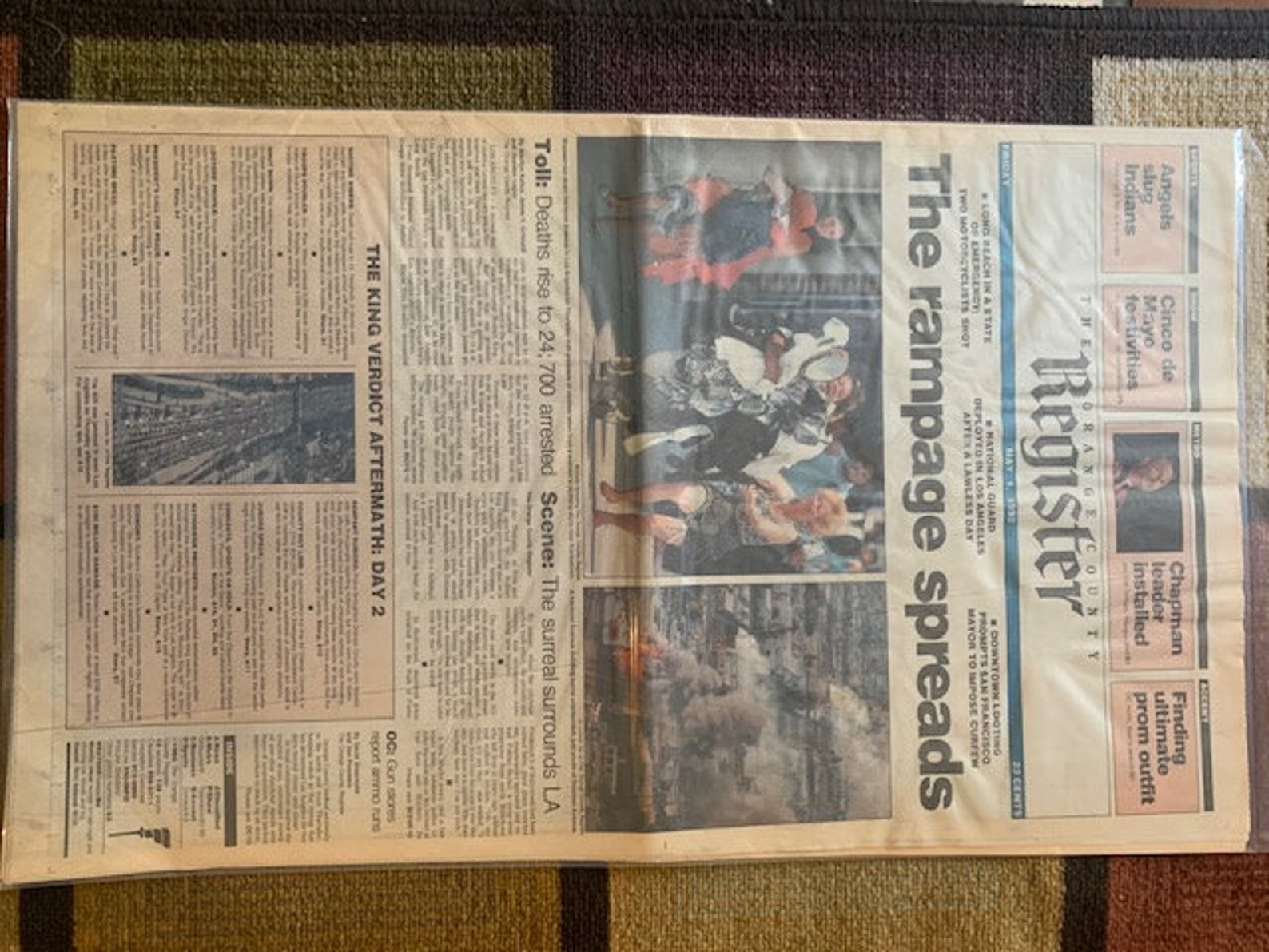 RIOTS in L.A. Newspaper 1992 Los Angeles RIOTS - Etsy