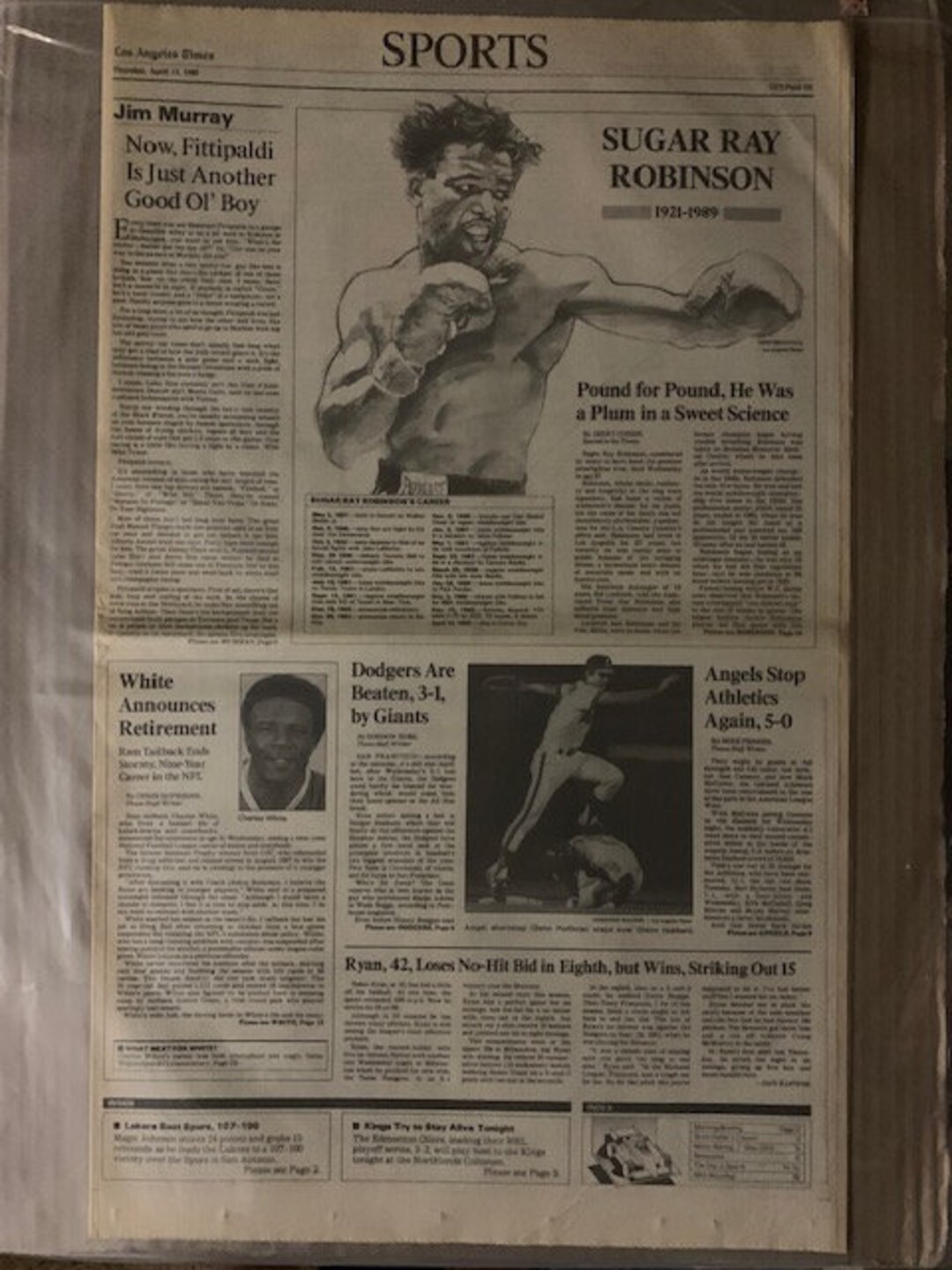 Sugar Ray Robinson Boxing 1989 - Etsy