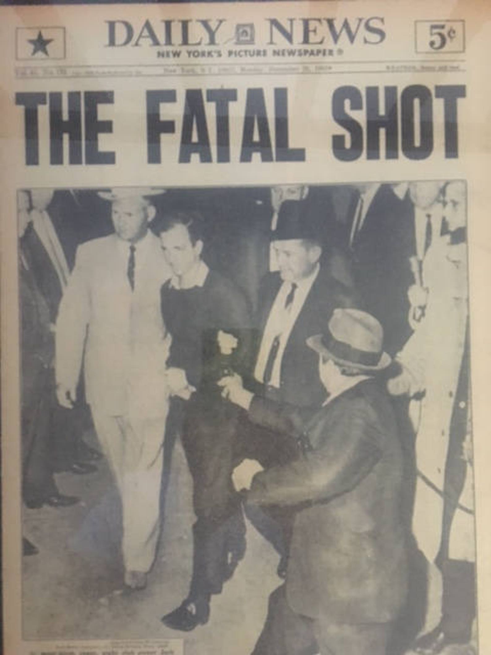 Newspaper Jack Ruby Shoots Lee Harvey Oswald President Kennedy ASSASIN ...