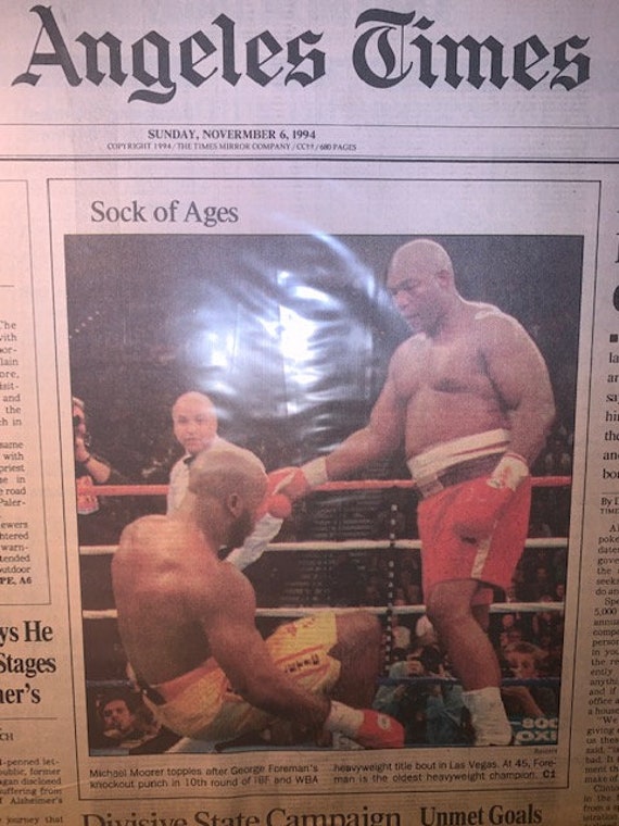 1994 BOXING History George Foreman Unretires 45 Years Old WINS - Etsy