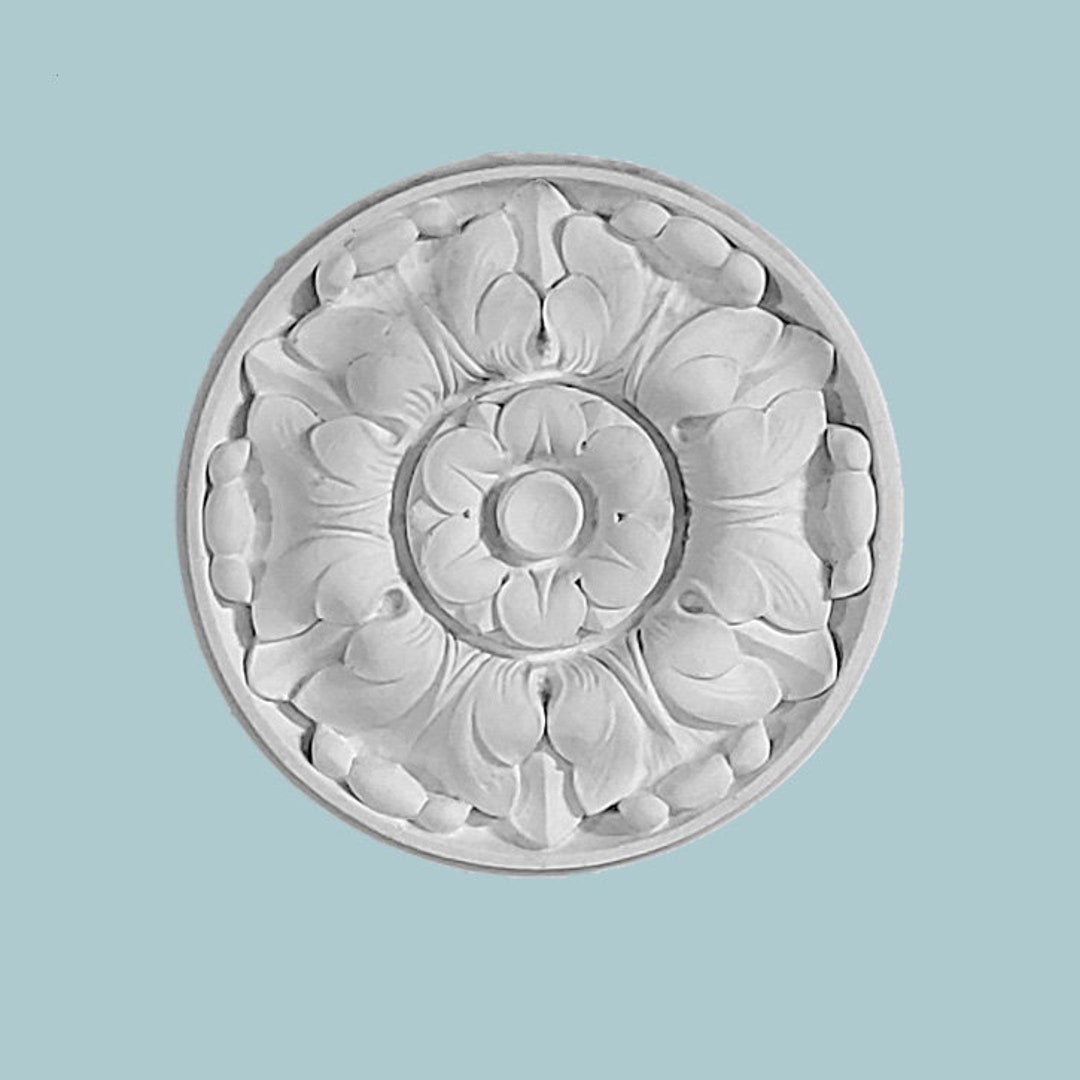 Plaster Medallion 5" Diameter - Etsy